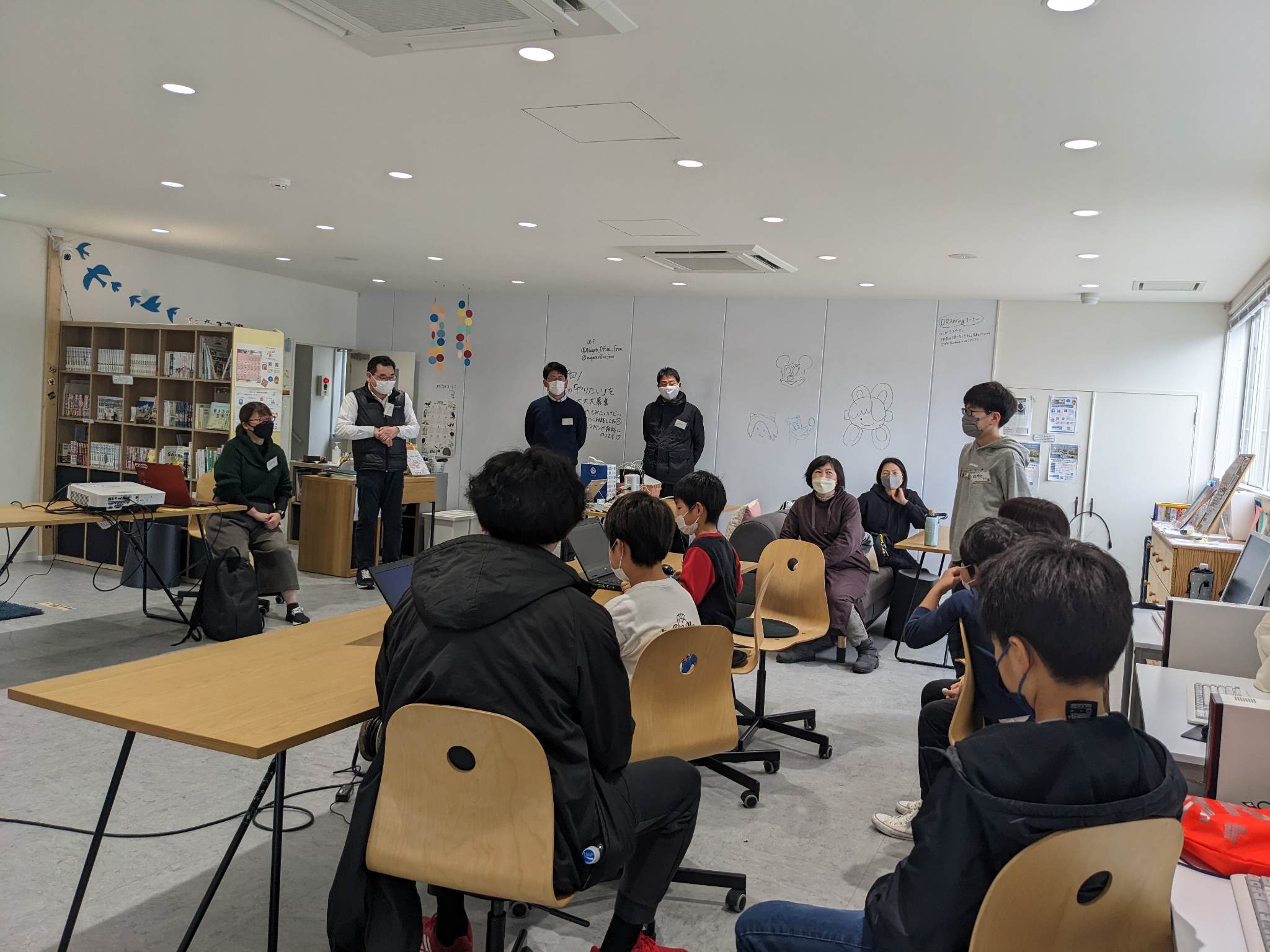 2023年2月18日のcoderdojoを終了しました。初トライ！作品紹介を「動画」にしました！見て下さい 長門市しごとセンター